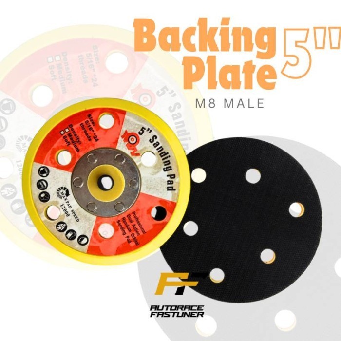 Jual Backing Plate 5 inch mesin DA M8 Male Dual Action Polisher Backing ...