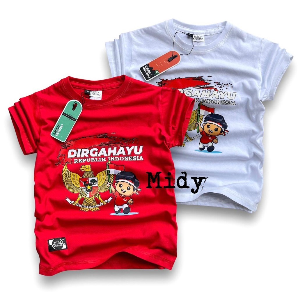 Jual Kaos Kemerdekaan Indonesia Merah Putih Anak Usia 1-12 Tahun | Shopee Indonesia