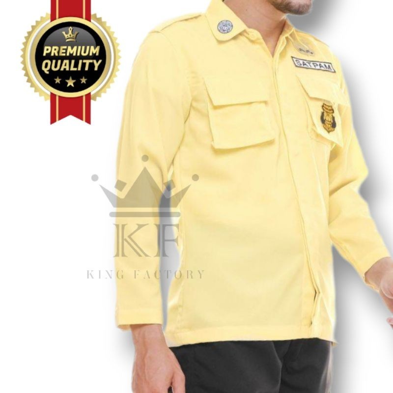 Jual Seragam PDL Satpam Security Krem Terbaru Bahan Dan Jahitan Terjamin Adem Nyaman Dipakai pdl ...