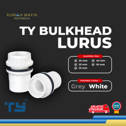 Jual TY Bulkhead Lurus Fitting Vault Ring Pipa Pipe U – PVC by 3 Pawns ...