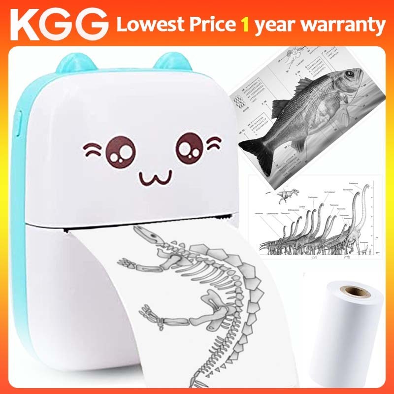 Jual Mini Cat Pocket Printer Thermal Paper Animal Body Picture Photo ...