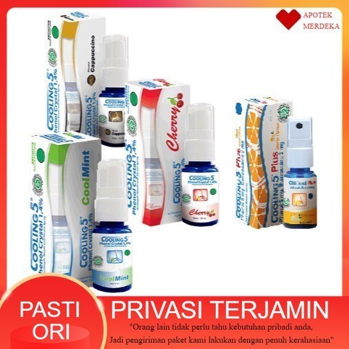 Jual Cooling 5 | Coolmint | Cherry | Plus Orange Semprot 15ml Obat ...