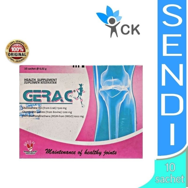 Jual GERAC SACHET BOX @ 10 SACHET, Vitamin untuk sendi anda dan ...