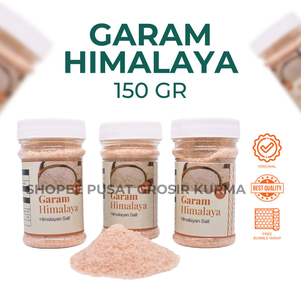Jual GARAM HIMALAYA PINK SALT 150GR PREMIUM ORIGINAL / Garam Himalayan ...