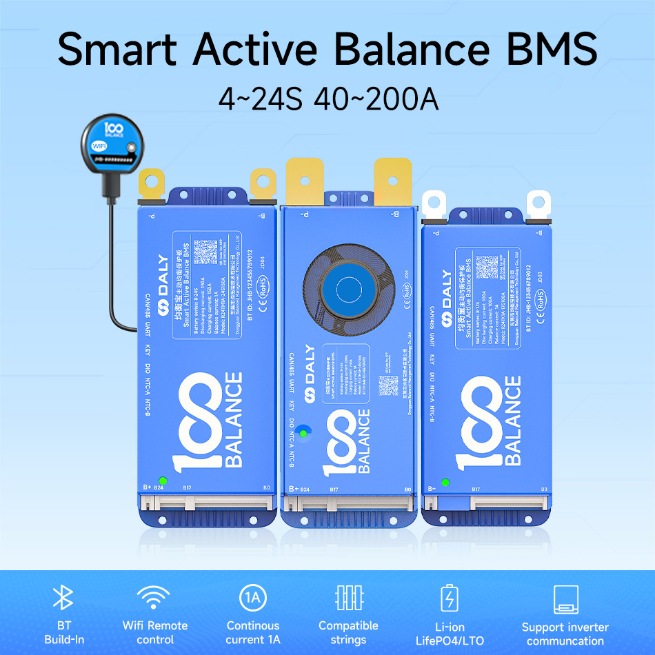 Jual BMS Smart bms wifi bms Active balance bms 16s bluetooth 4S 8S 40A 60A 80A100A 150A Lifepo4 ...