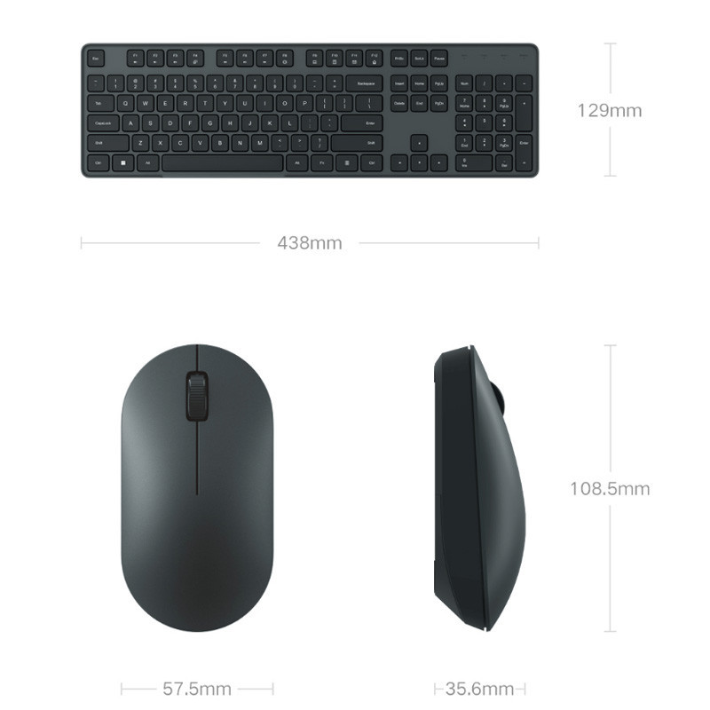 Jual Original Xiaomi Wireless Keyboard & Mouse Set 2 104 keys Keyboard ...