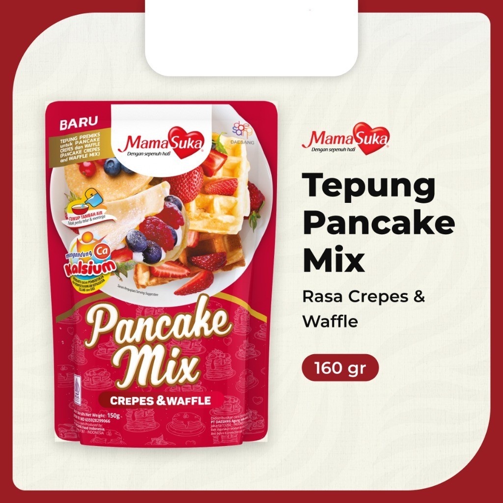 Jual TOMOTOSTORE MAMASUKA Tepung Pancake Mix Crepes & Waffle 150 gr | Shopee Indonesia