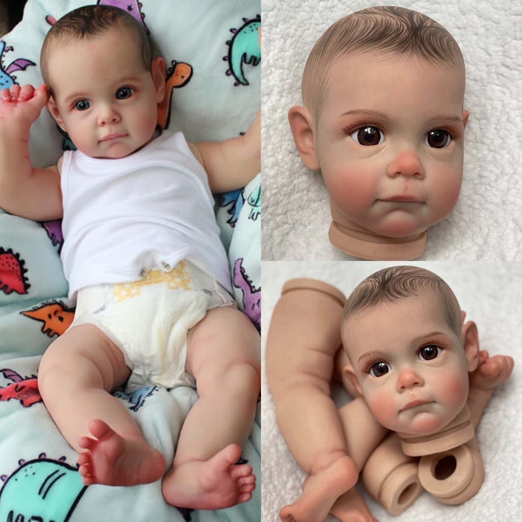 Jual 22 Inch kit reborn Painted Reborn Kits Maggie Bebe Reborn Doll DIY ...