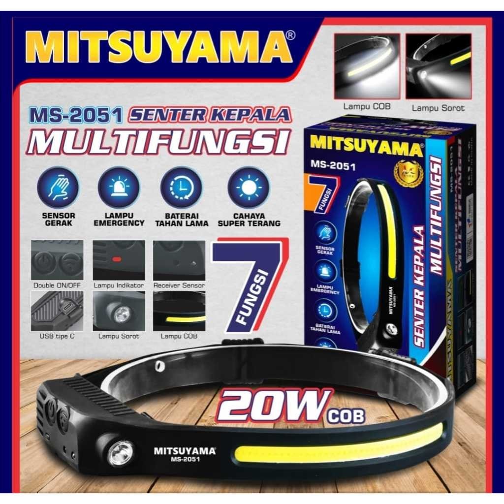 Jual SENTER KEPALA MULTIFUNGSI MITSUYAMA MS-2051 - 5 MODE CAHAYA SUPER ...