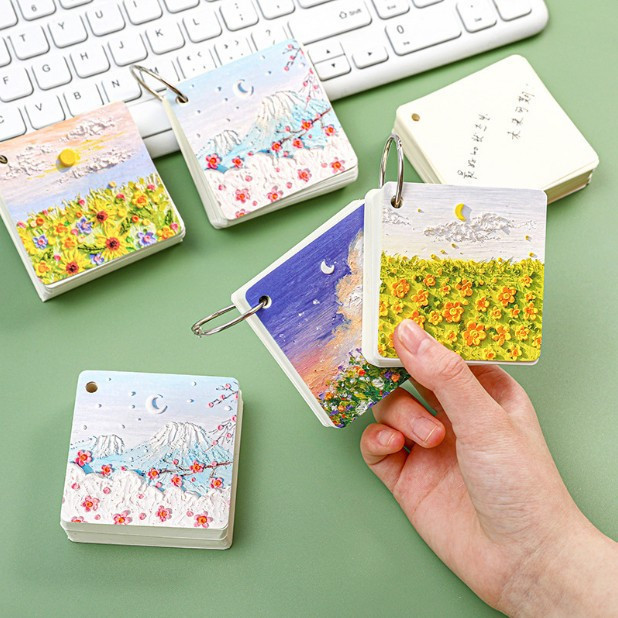 Jual Mini Notebook Ring Motif Nature Indah/Notepad dengan Gantungan ...
