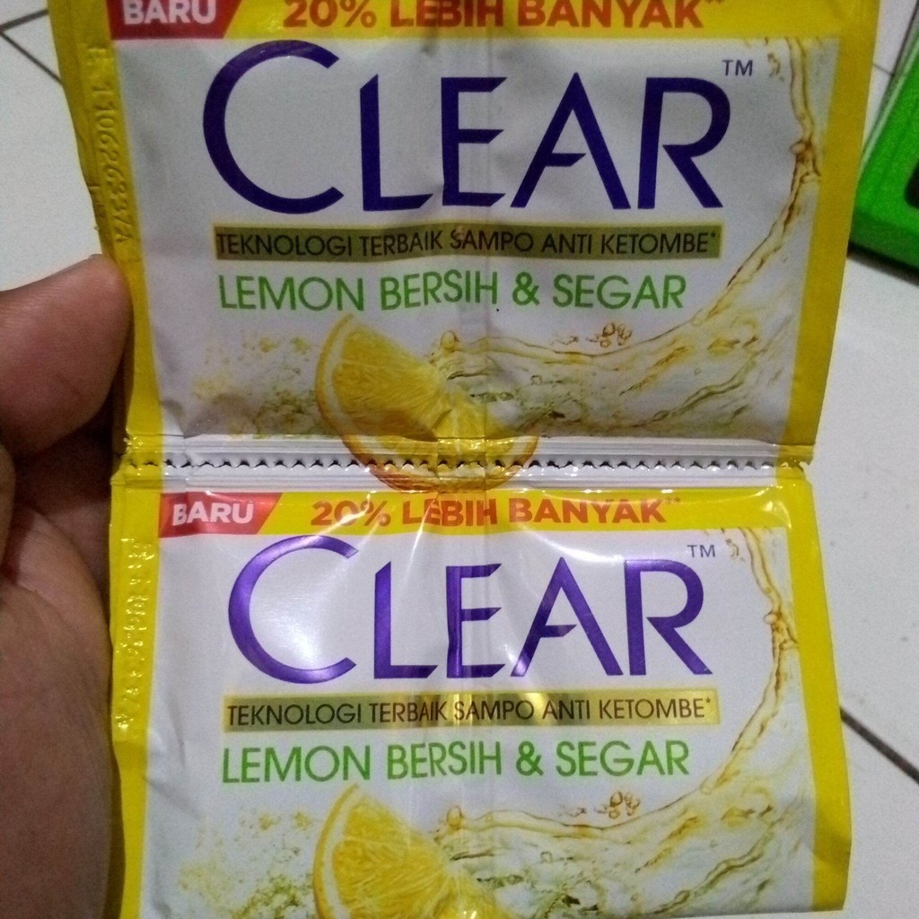 Jual CLEAR Shampoo LEMON BERSIH & SEGAR 11mL ( 1 Renceng / 12 Sachet ...