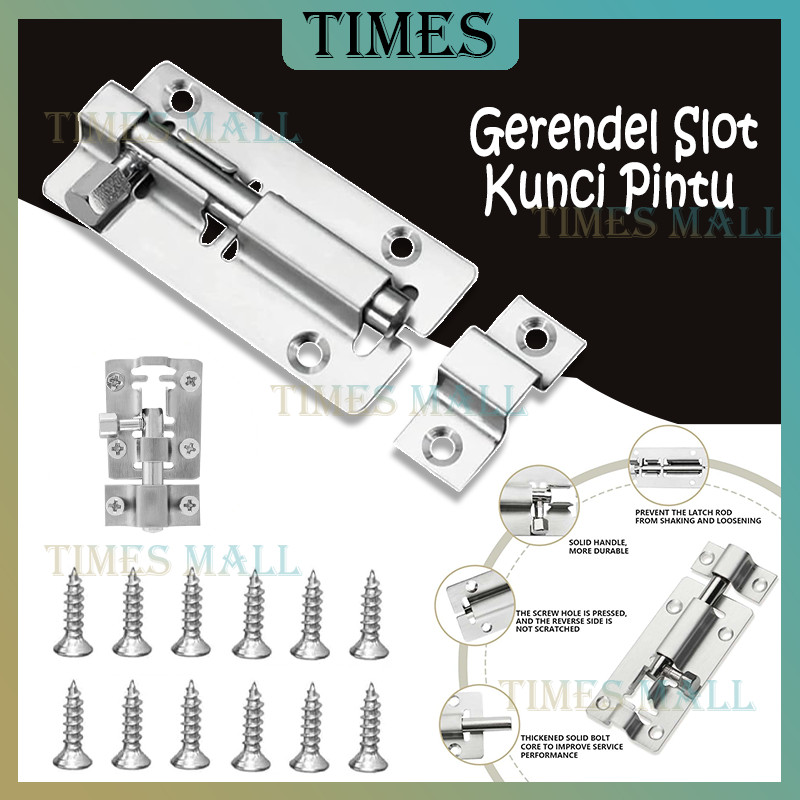 Jual TERMURAH Grendel Stainless Stanlis Tebal Selot Pintu Selot Jendela ...