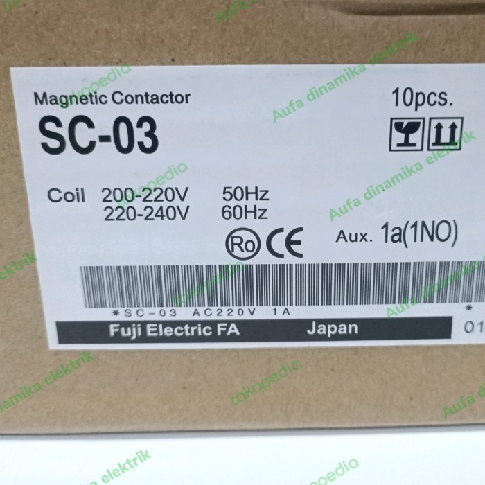 Jual AC99 Kontactor SC-03 Fuji Coil 200-220vac Magnetic Contactor Fuji ...