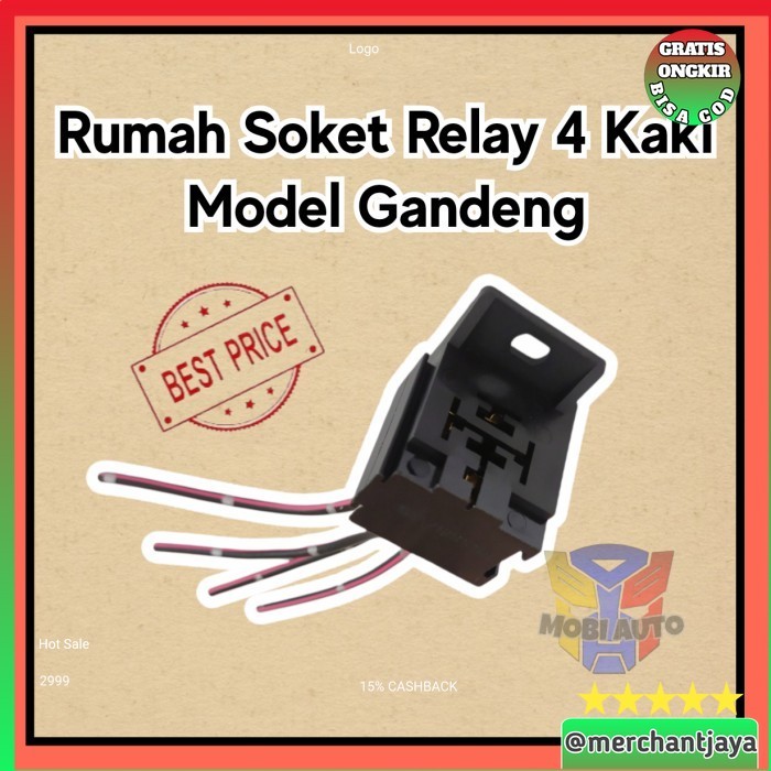 Jual (MAT) Rumah Soket Socket Relay Riley 4 Kaki Model Bangku Gandeng ...