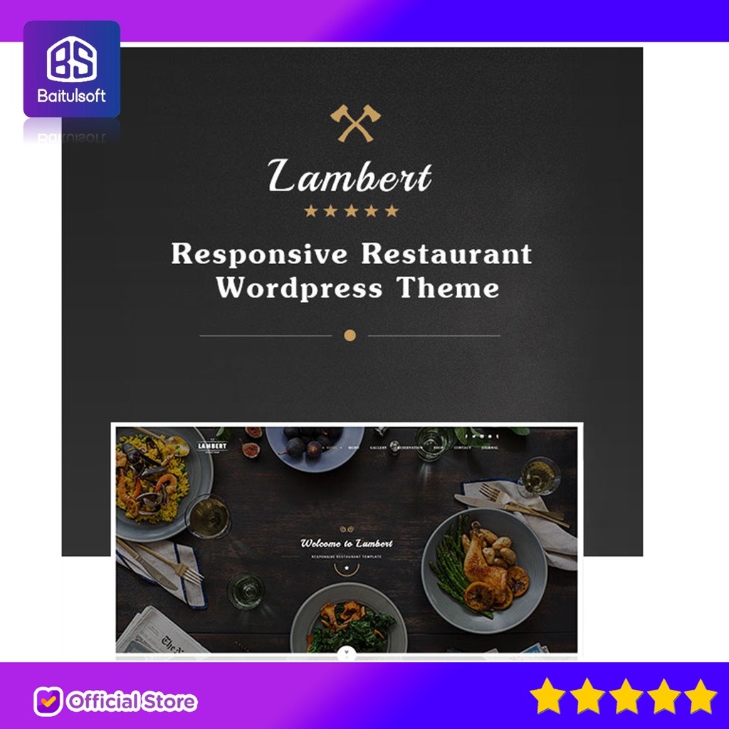 Jual LAMBERT - RESTAURANT / CAFE / PUB WORDPRESS THEME | Shopee Indonesia