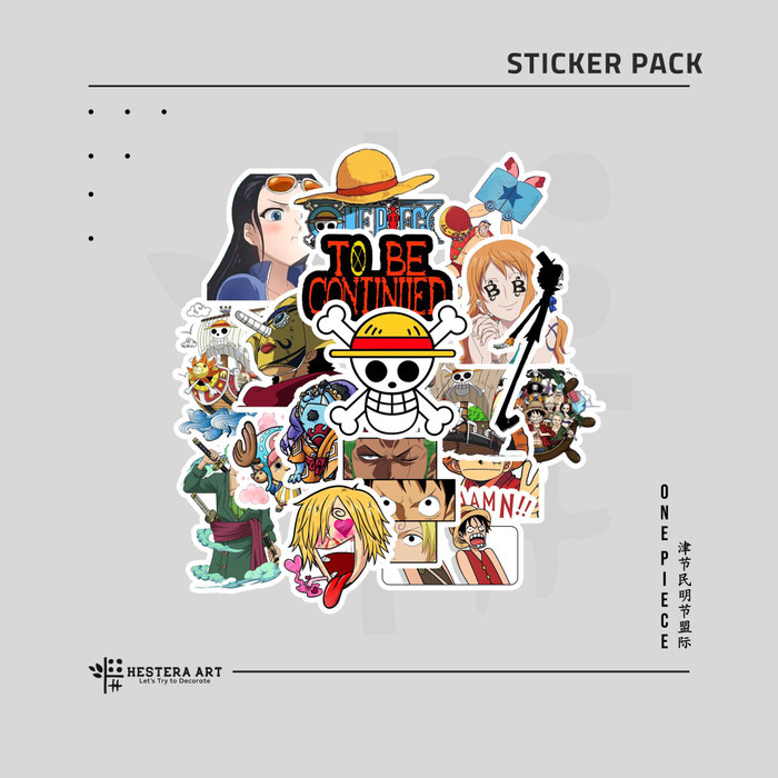 Jual Stiker Pack Anime Sticker Vinyl Doff Laminasi | Stiker One Piece ...