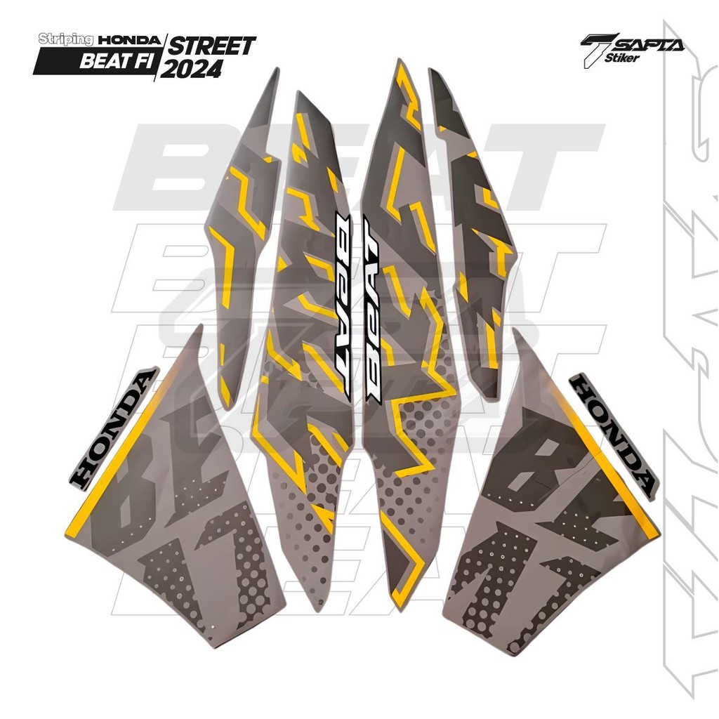 Jual Stiker Striping honda Beat street 2024 coklat kreem berkualitas ...