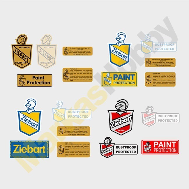 Jual Ziebart Protection Anti Karat Stiker Variasi Sticker Peringatan ...