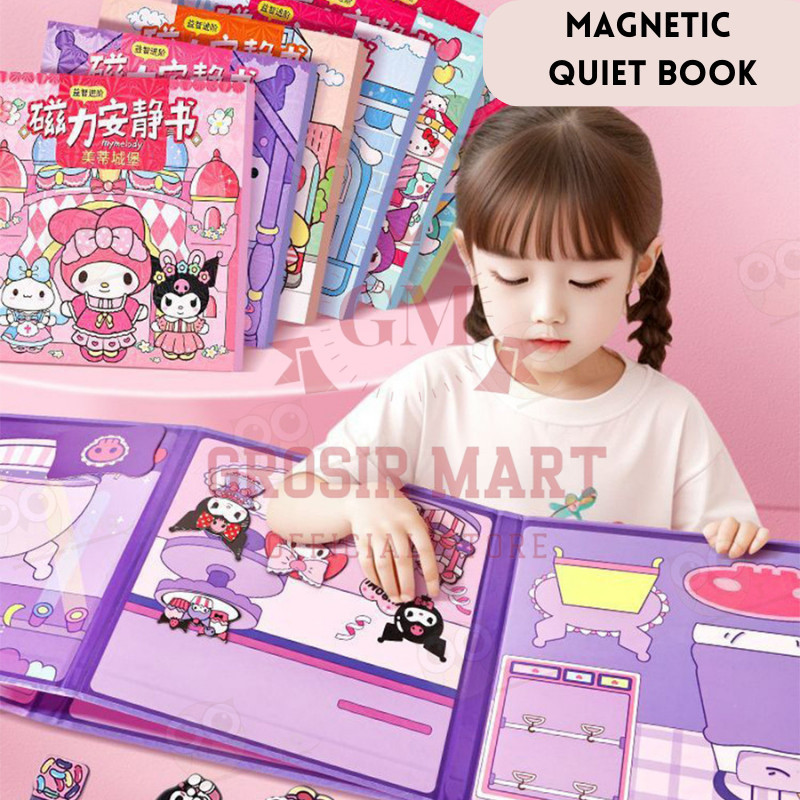 Jual GM Stiker Book Magnet Buku Mainan Quiet Book Busy Book Sanrio ...