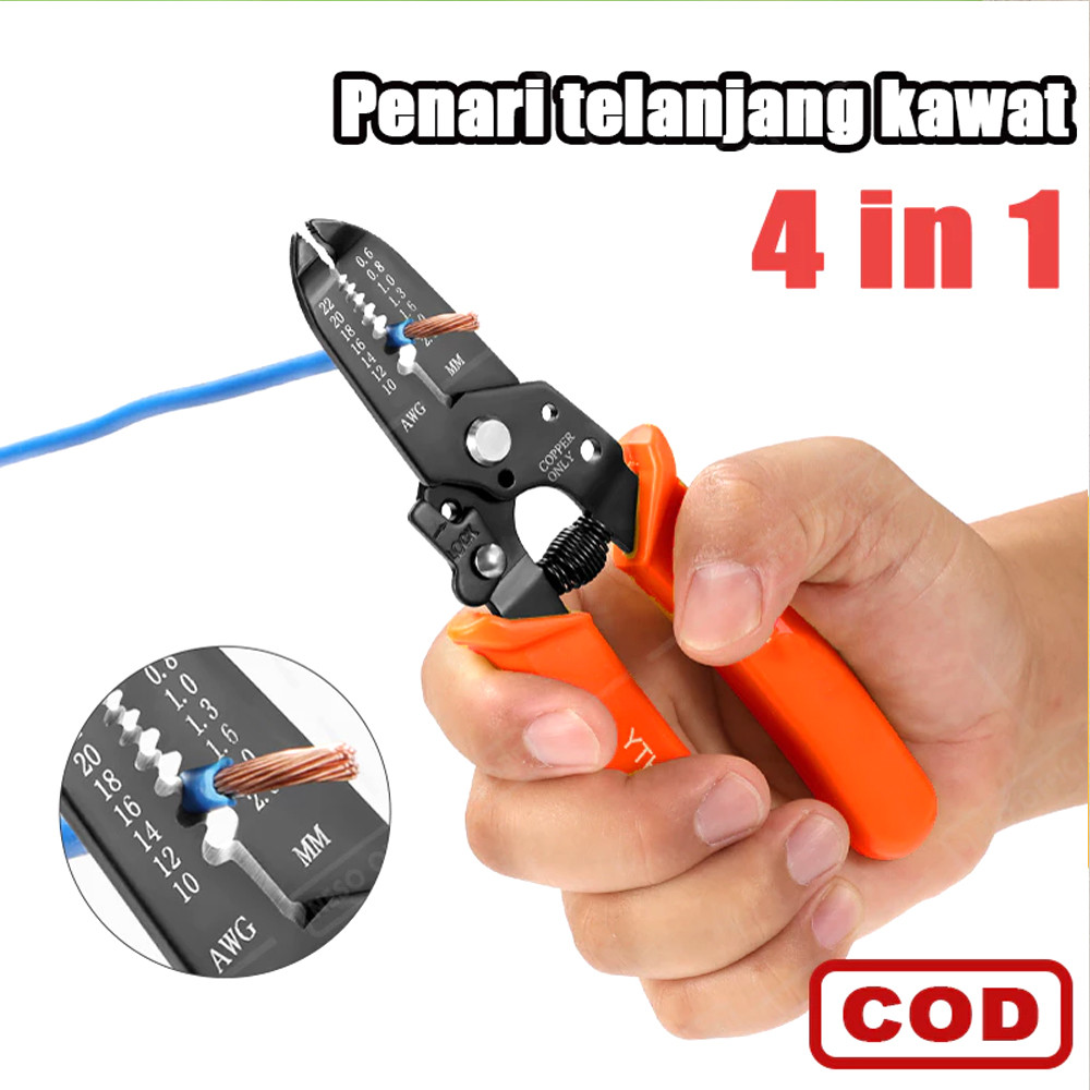 Jual Tang Kupas Potong Kabel COD 6 Inch 7 Inch Pemotong Wire Stripper ...