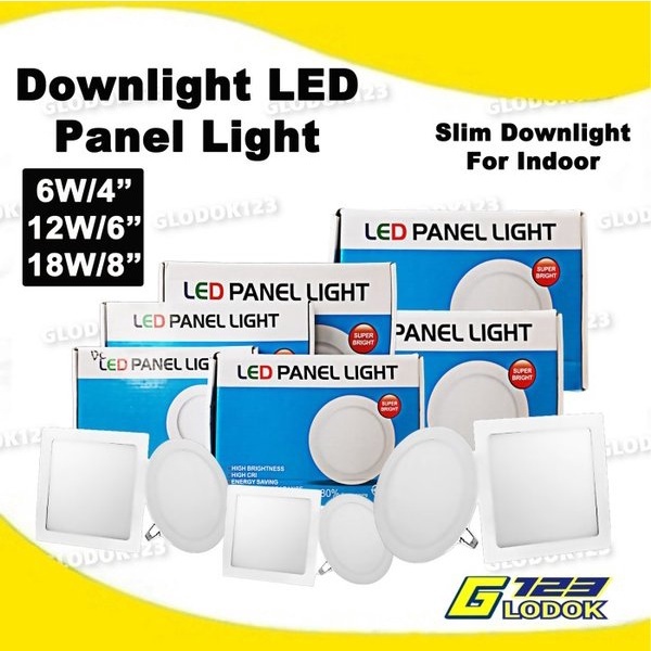 Jual Lampu Downlight 6W 12W 18W Lampu LED Panel Light Indoor | Shopee ...