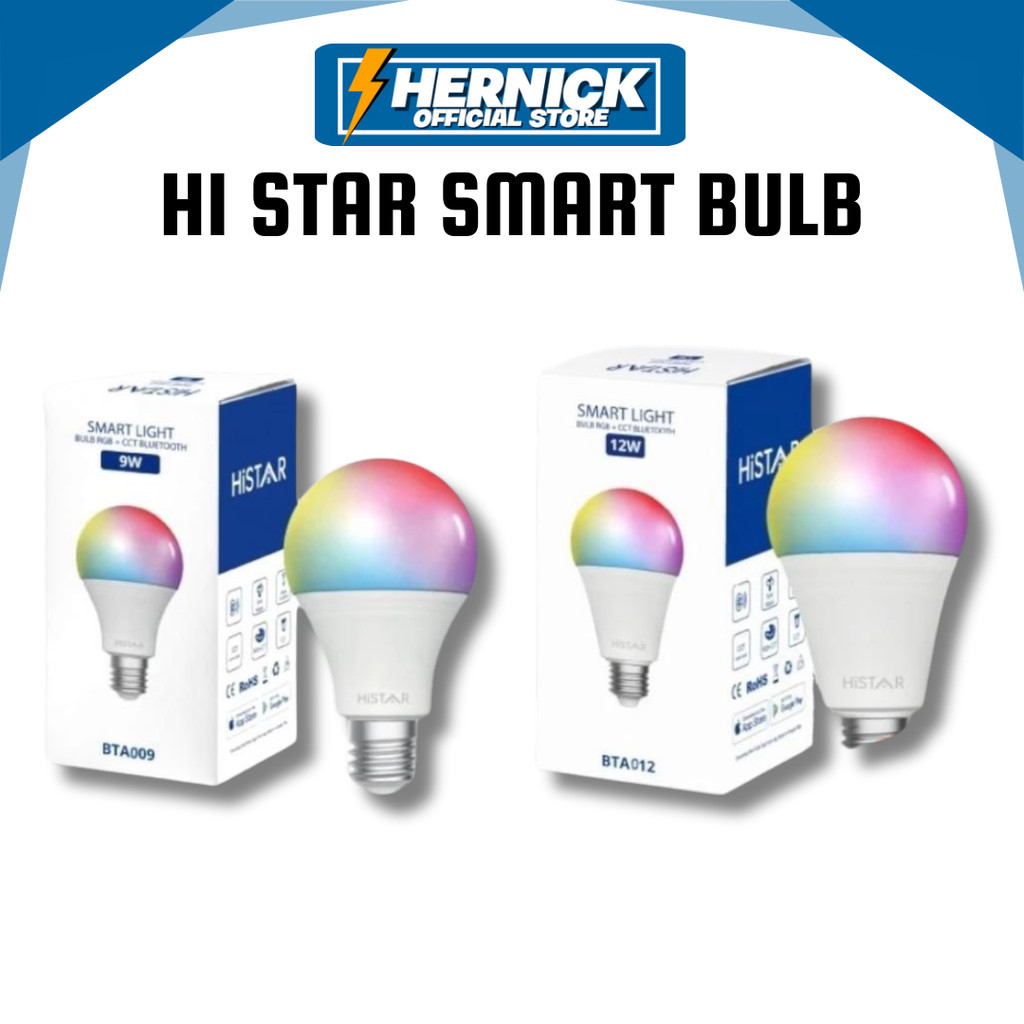 Jual Lampu Pintar HISTAR Smart Light Bulb RGB+CCT BLUETOOTH 9 dan 12 ...