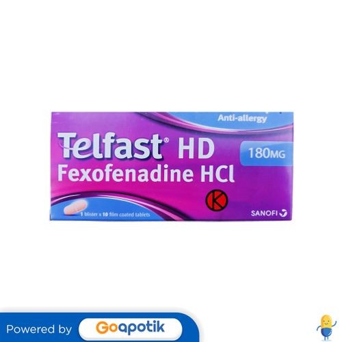 Jual Telfast Hd 180 Mg Box 10 Tablet | Shopee Indonesia