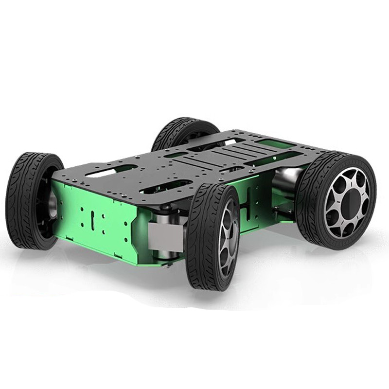 Jual 10KG Load Ackerman Robot Car Chassis with Encoder Motor Front ...