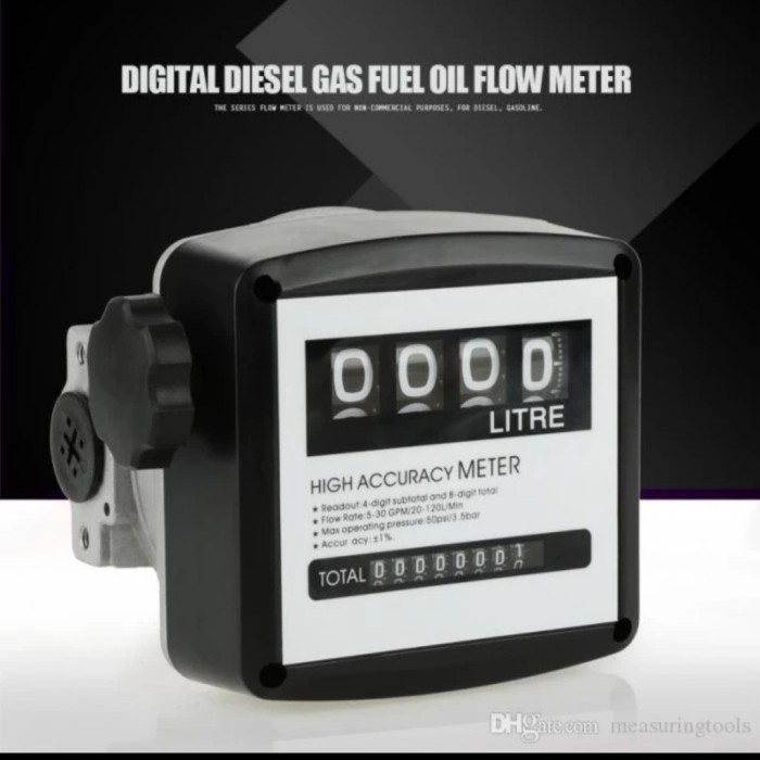Jual FLOW METER ANALOG MINYAK SOLAR BBM 4 DIGIT 1 INCH FLOWMETER BBM ...