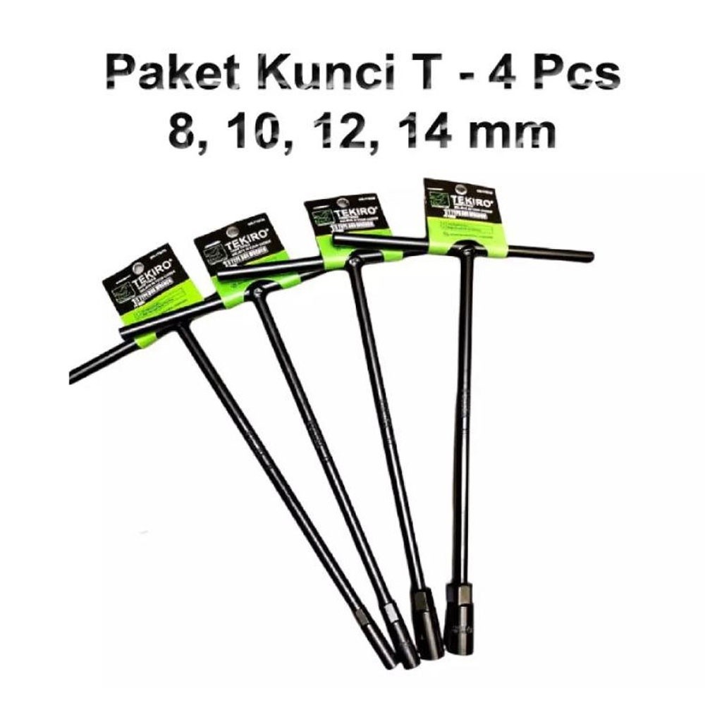 Jual TEKIRO Kunci T sok Paket 4pcs Kunci Sock T ukuran 8-10-12-14mm ...