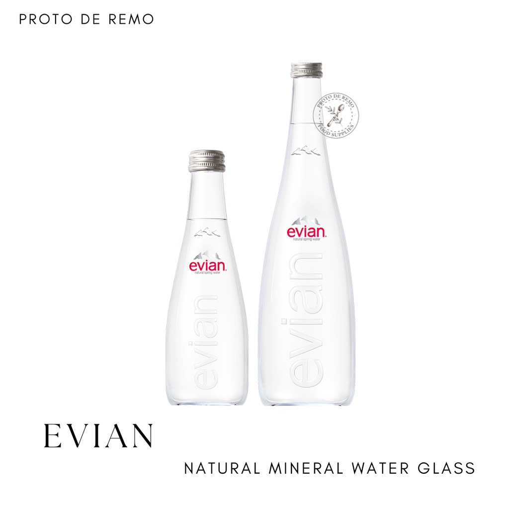 Jual Evian Natural Mineral Water Glass - 330ML | 750ML | Shopee Indonesia