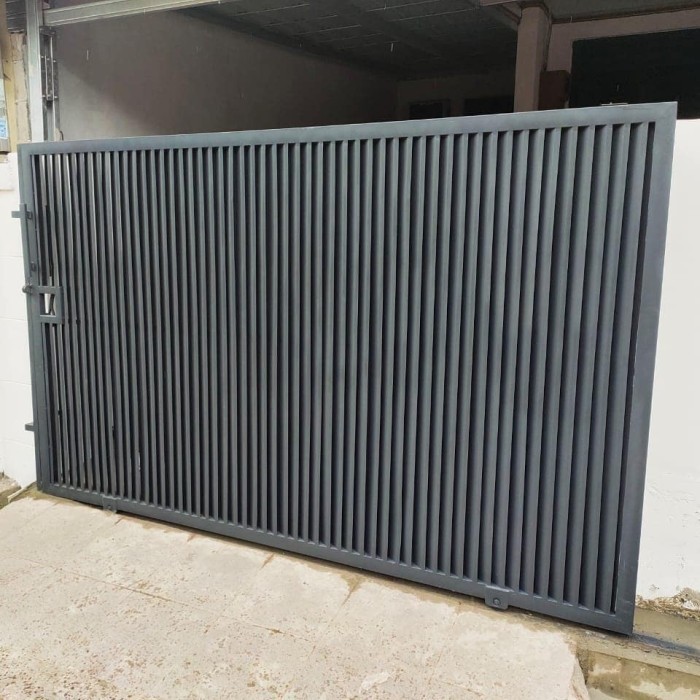 Jual pintu pagar dorong minimalis model kisi2 | Shopee Indonesia