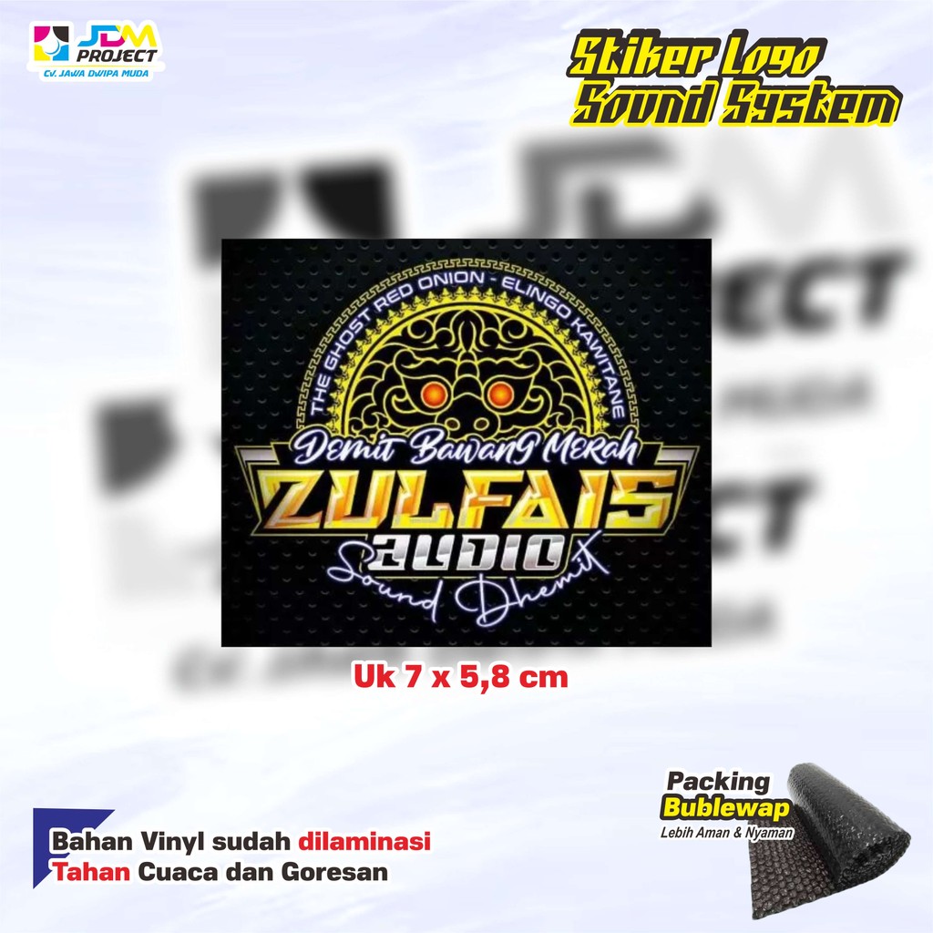 Jual JDM Project - Stiker Sound System ZULFAIS AUDIO Vinyl Laminasi ...