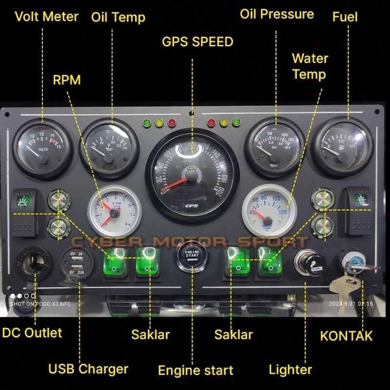 Jual speedometer panel dashboard Tachometer RPM diesel bensin 12 volt ...