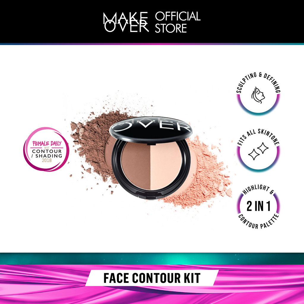Jual MAKE OVER Face Contour Kit 12 g - Contour & Highlight | Shopee ...