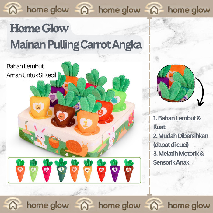 Jual Home Glow Mainan Anak Belajar Angka / Tarik Wortel Angka / Mainan ...