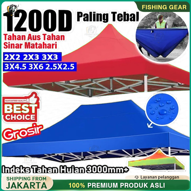 Jual Terpal Atap Tenda Lipat 2x2/3x3 (Bahan Polyester 420D) Anti Air ...