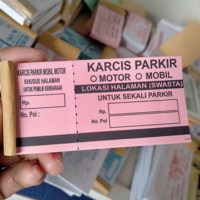 Jual CETAK KARCIS KUPON VOUCHER PARKIR MOTOR MOBIL BUS TRUCK BOX ...