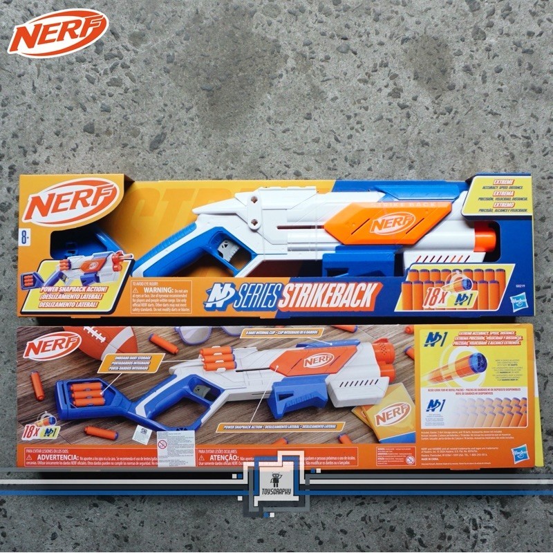 Jual Nerf N Series Strikeback Dart Blaster Shotgun with 18 Nerf N1 ...
