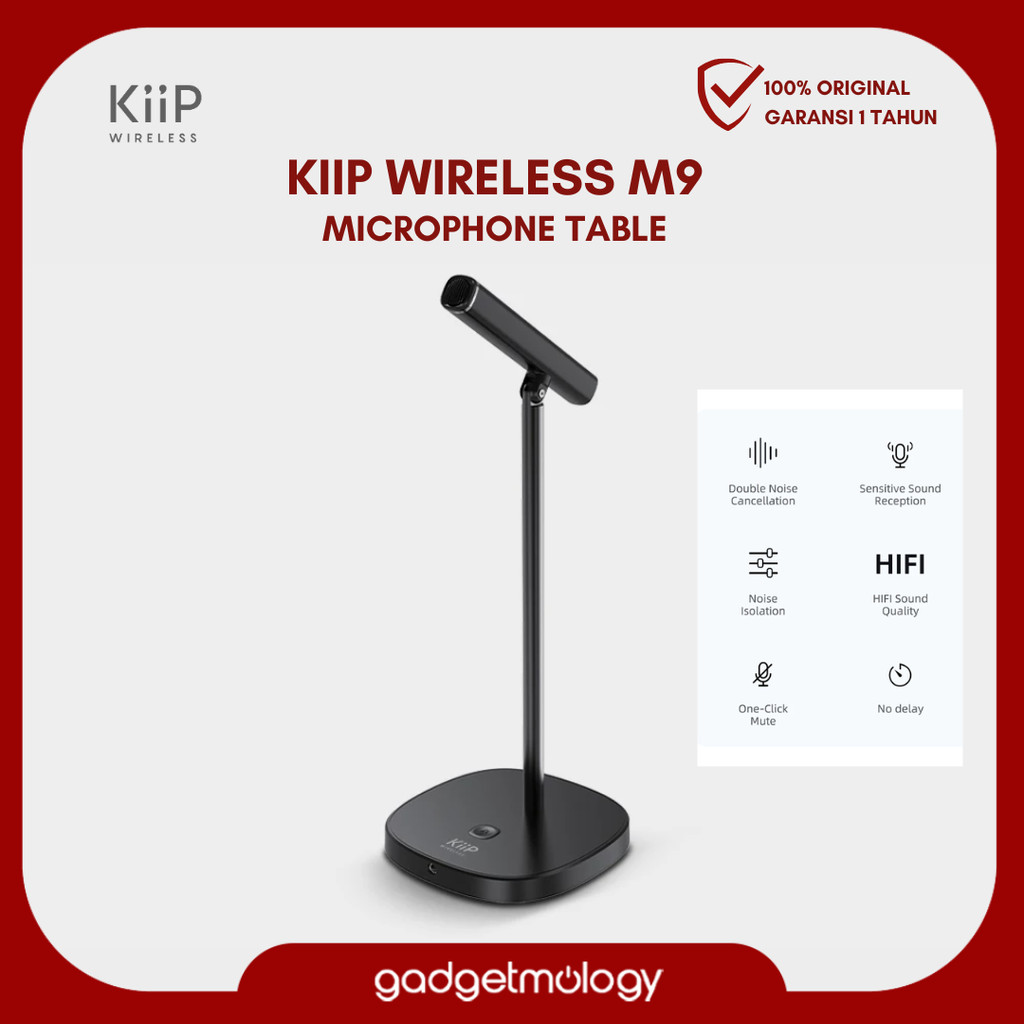Jual KiiP Wireless M9 Microphone Desktop Table Mic HiFi Sound Quality ...