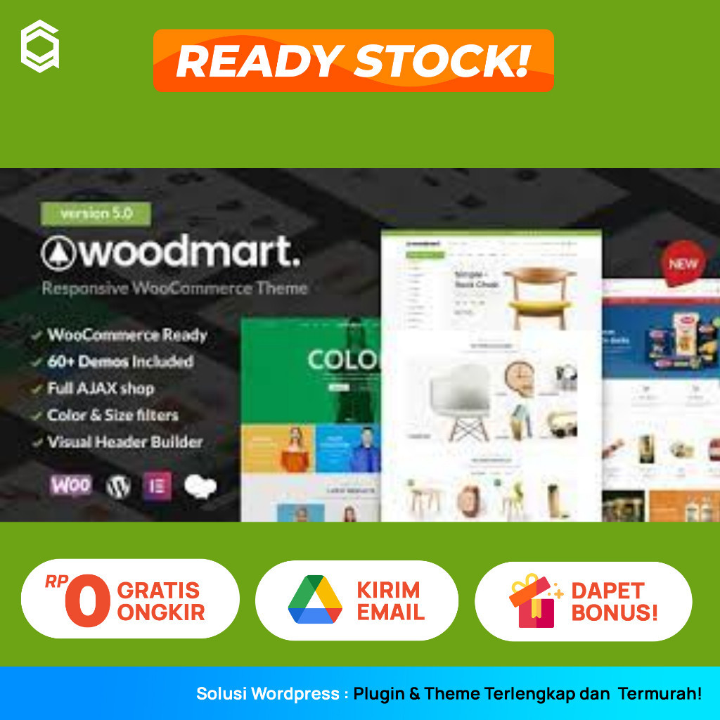 Jual WoodMart Tema Wordpress Responsive WooCommerce WP Theme Unlimited Domain | Shopee Indonesia