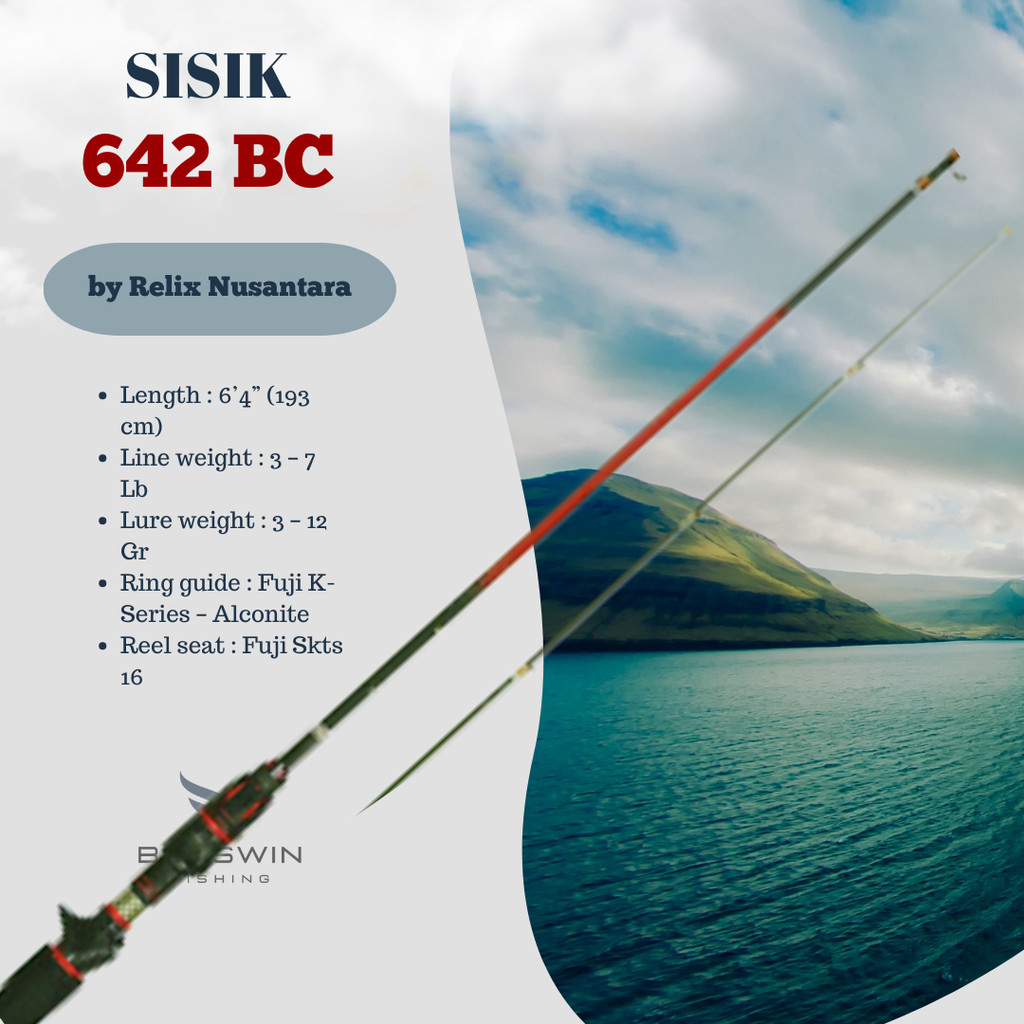Jual Joran BC Sisik 642 Baitcasting by Relix Nusantara 193cm 3-7lb Free packing pipa PVC ...
