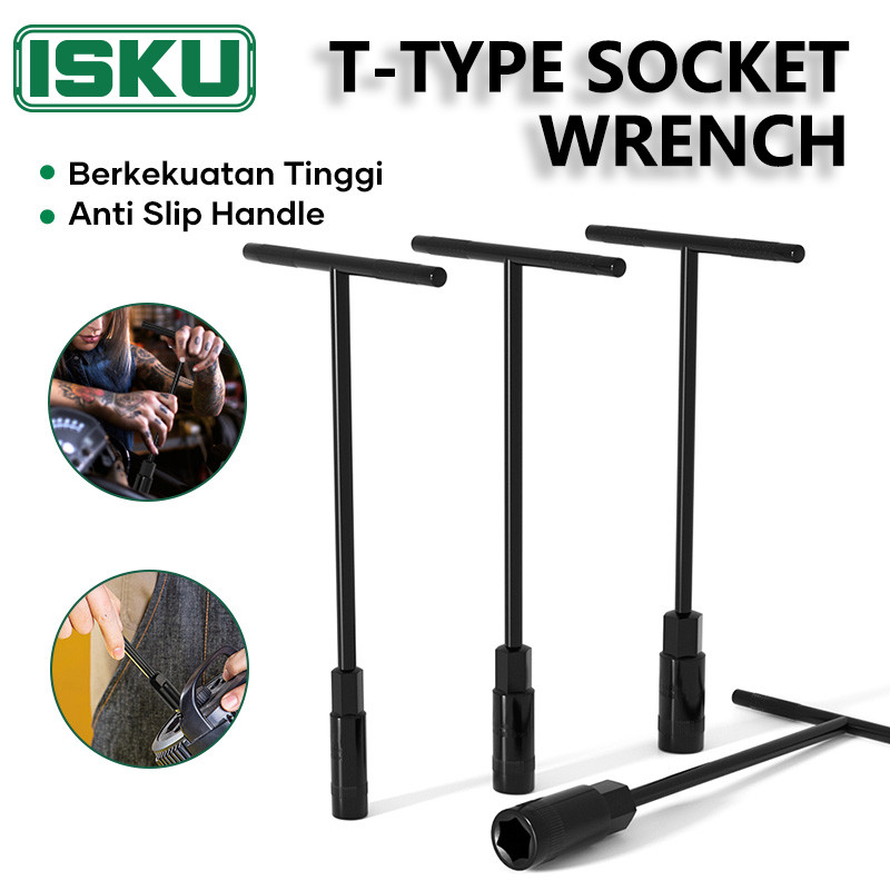 Jual ISKU Kunci Sok T Set 8/10/12/14 mm Lengkap Kunci T Set T8 T10 T12 ...