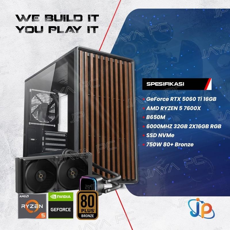 Jual GAMING POINT AMD D5 - PC Rakitan Ryzen 5 7600X | 32GB DDR5 | RTX 5060 Ti 16GB | SSD NVMe ...