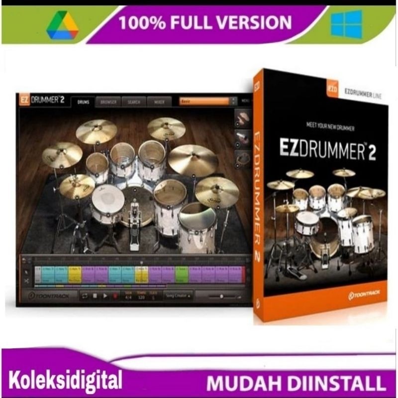 Jual EZ drummer 2 Aplikasi untuk bermain Drum Full Version Windows ...