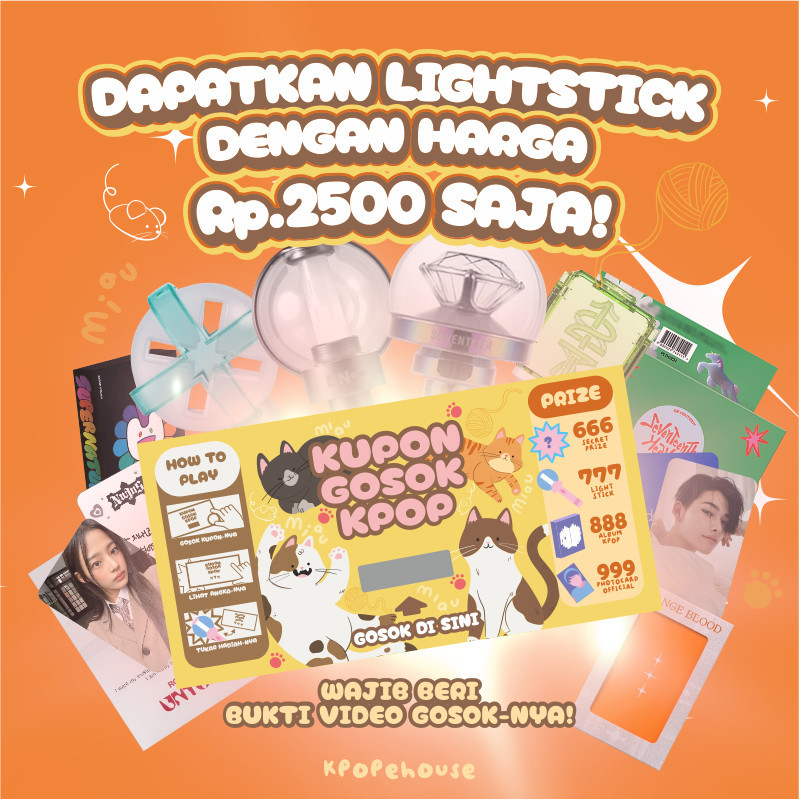 Jual Kupon Gosok Lightstick Kucing Edition Kpope House | Shopee Indonesia
