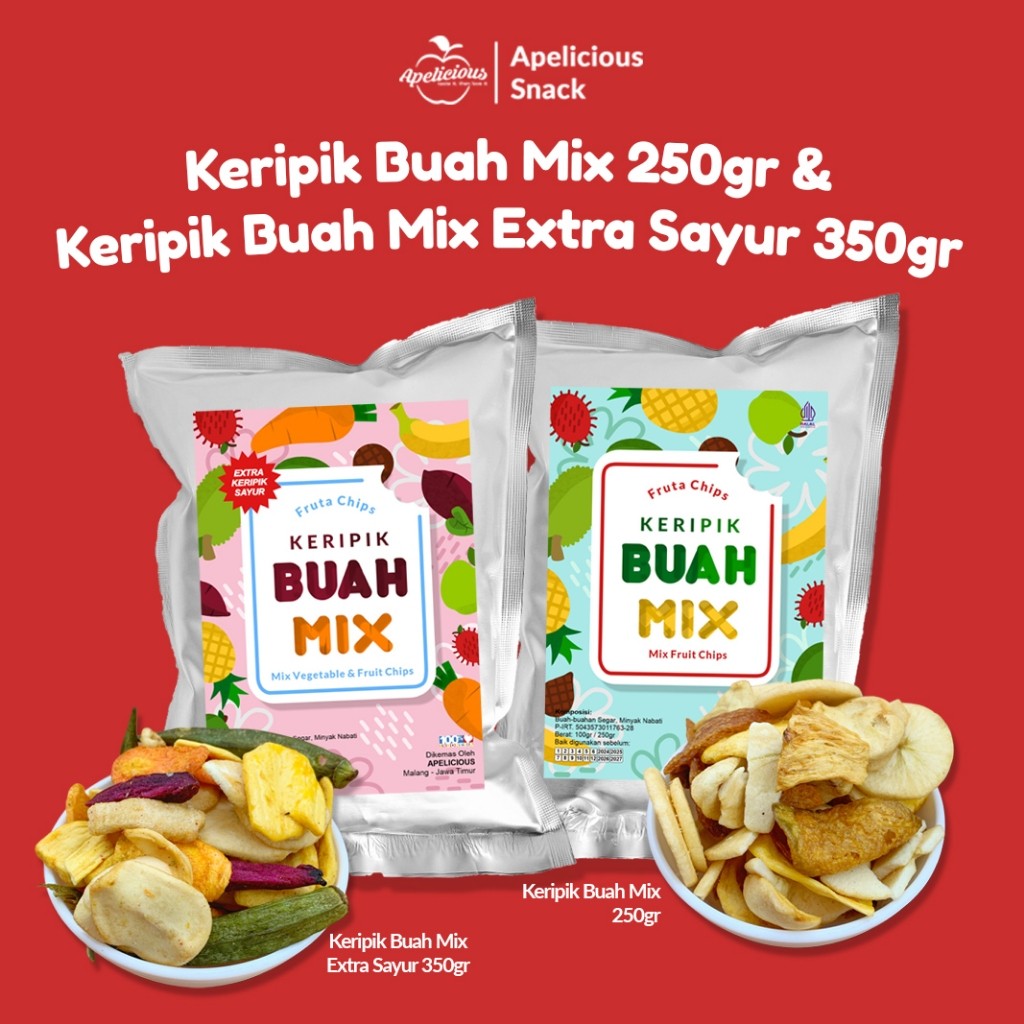 Jual APELICIOUS - KERIPIK BUAH SAYUR MIX 350g Fruta/KRIPIK BUAH MIX ...