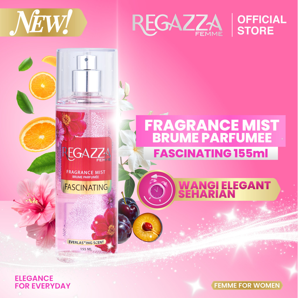 Jual REGAZZA Mist Brume Parfumee Fascinating Pink 155ml – Parfum Mist ...