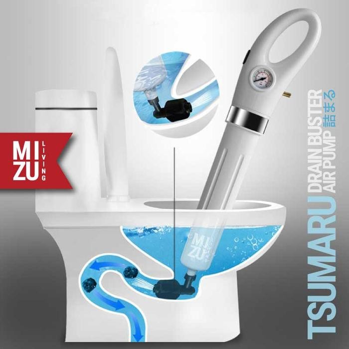 Jual Ready Stok MIZU TSUMARU Drain Buster Air Pump Toilet Plunger Pompa ...