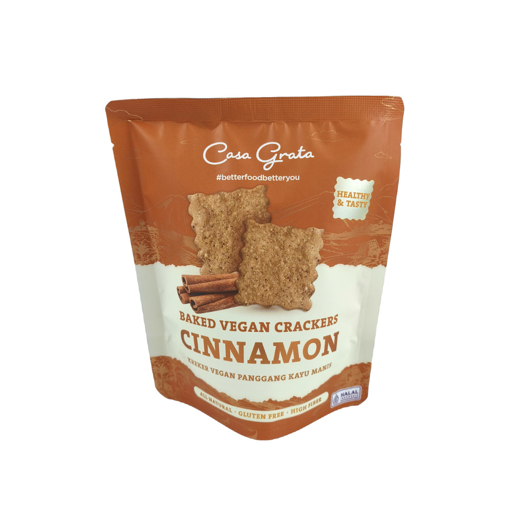 Jual Casa Grata Baked Vegan Crackers Cinnamon 20Gr | Shopee Indonesia